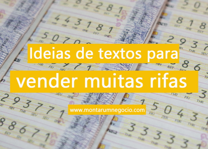 Texto para vender rifa: 5 Ideias para escrever e divulgar