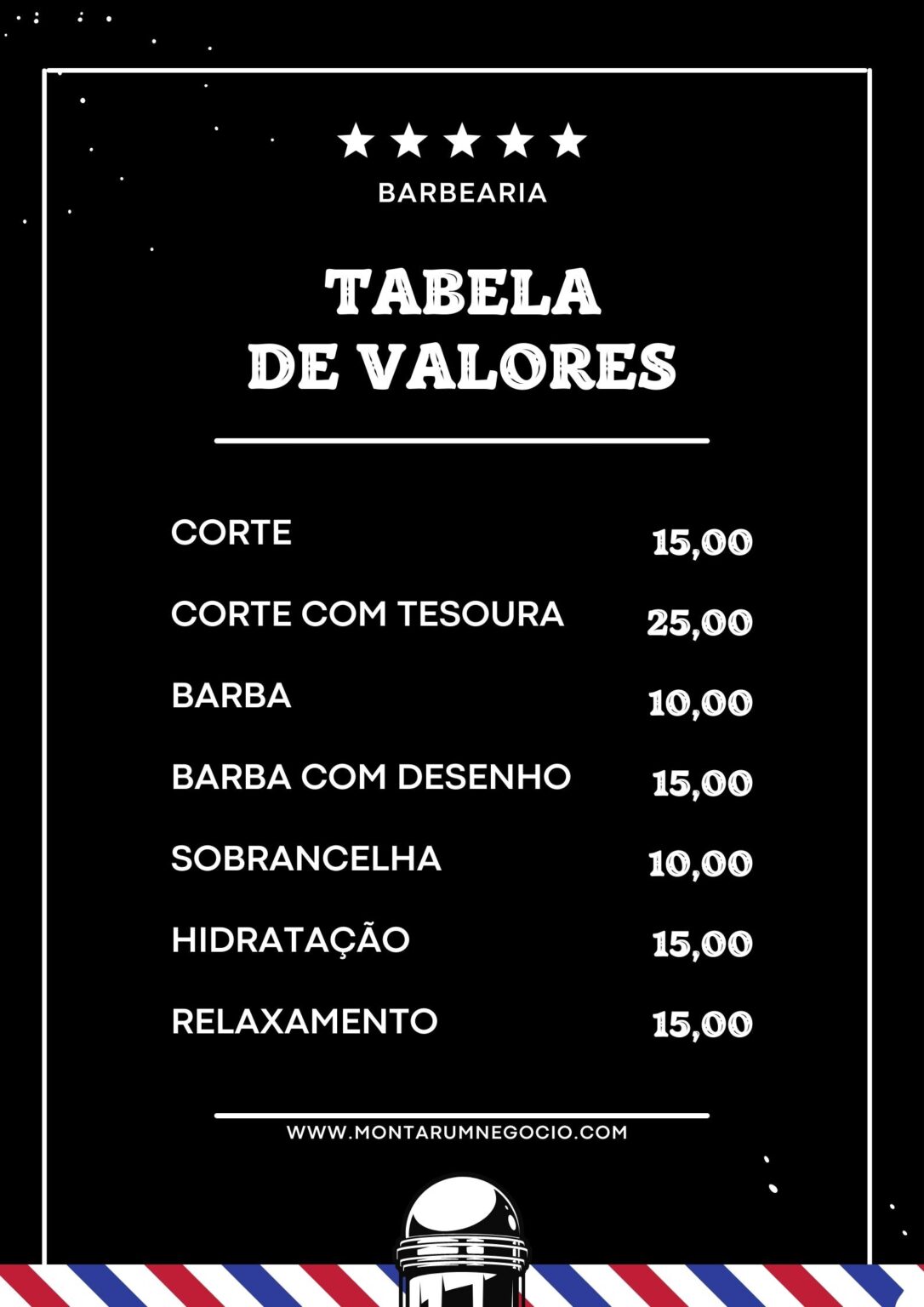 Tabela de preços de barbearia: Quanto cobrar?