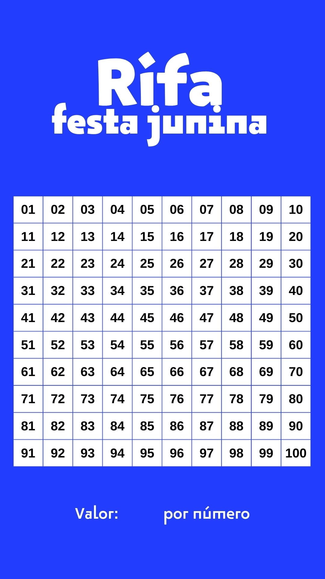 Rifa Junina Para Imprimir - RETOEDU