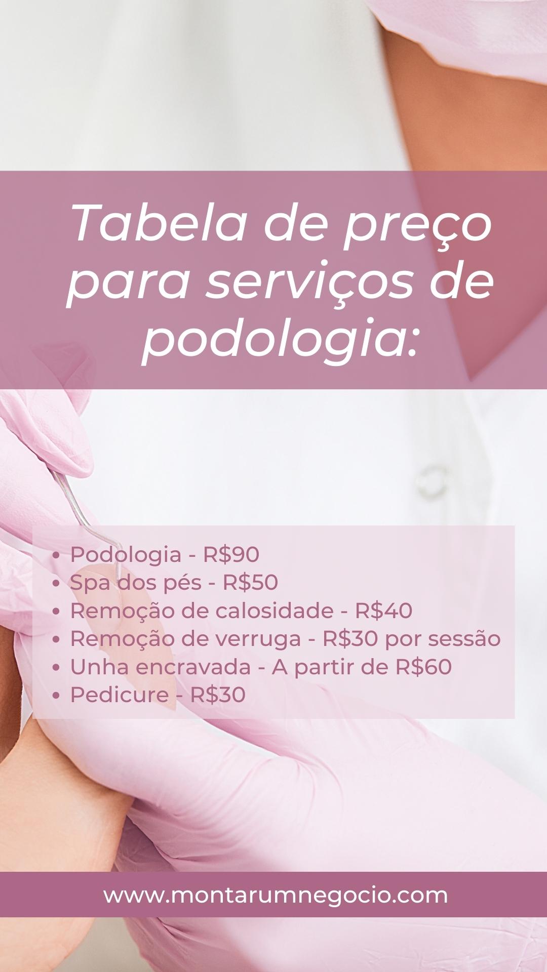 Tabela De Preços Spa Dos Pés - RETOEDU